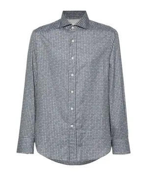 Brunello Cucinelli Graphic-print Cotton Shirt