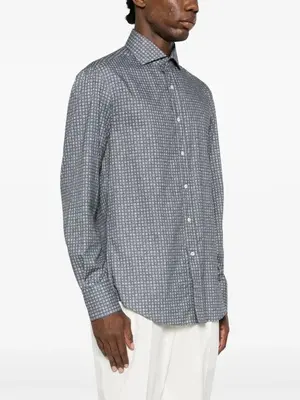 Brunello Cucinelli Graphic-print Cotton Shirt
