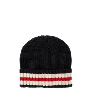 Brunello Cucinelli Ribbed Beanie With Stripe Detail