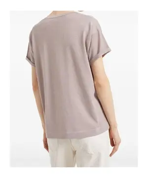 Brunello Cucinelli Metal Thread Knitted T-shirt