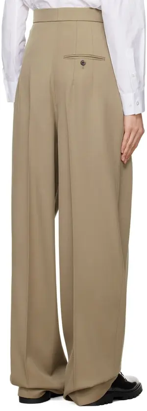THE ROW High-waisted Pleated Wide-leg Trousers