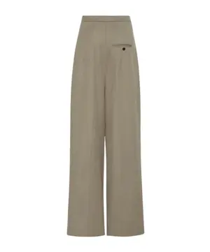 THE ROW High-waisted Pleated Wide-leg Trousers
