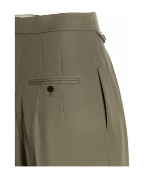 THE ROW High-waisted Pleated Wide-leg Trousers