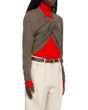 THE ROW Twisted Open-back Jumper - Brown