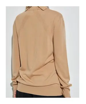 JIL SANDER High-neck Rib-knit Jumper - Beige