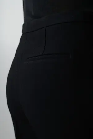 THE ROW Embossed Detail Tailored Slim Wool Silk Pants