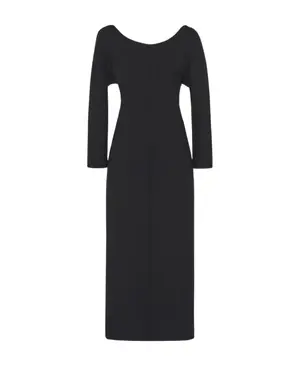 THE ROW Long Sleeve Wool Blend Dress