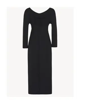 THE ROW Long Sleeve Wool Blend Dress
