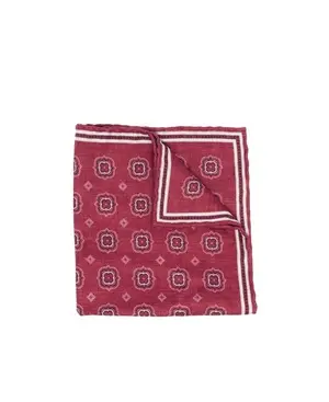 Brunello Cucinelli Geometric-print Pocket-square - Red