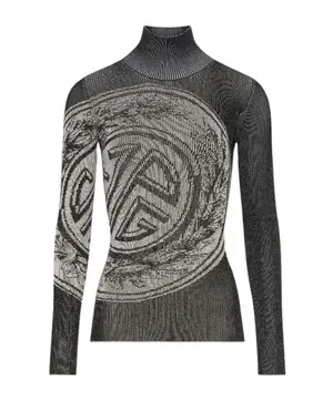 JEAN PAUL GAULTIER Laurel Stamp Jacquard Long Sleeve Sweater