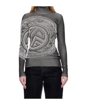 JEAN PAUL GAULTIER Laurel Stamp Jacquard Long Sleeve Sweater