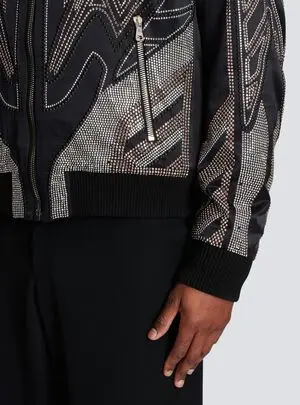 Balmain Studded Nylon Bomber Jacket