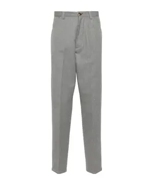 Brunello Cucinelli Straight-leg Tailored Trousers With Pressed Crease