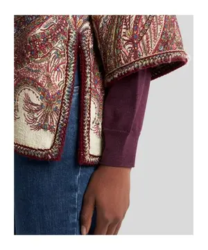Etro Floral Paisley Jacquard Poncho