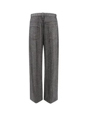 Brunello Cucinelli Straight Leg Herringbone Trousers