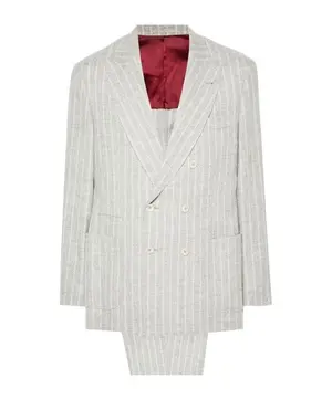 Brunello Cucinelli Striped Two-piece Tailored Suit