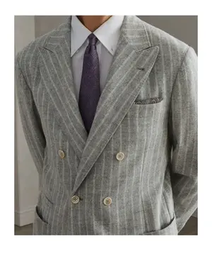 Brunello Cucinelli Striped Two-piece Tailored Suit