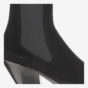Khaite Austin Slip-on Square Toe Heeled Ankle Boots