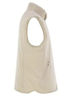 Brunello Cucinelli Sleeveless Padded Vest With Sherpa Collar