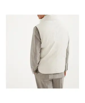 Brunello Cucinelli Sleeveless Padded Vest With Sherpa Collar