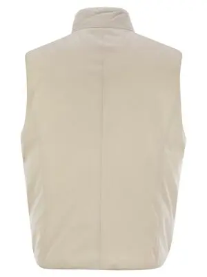 Brunello Cucinelli Sleeveless Padded Vest With Sherpa Collar
