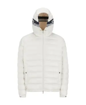 Moncler Year Of The Dragon" Hooded Zip-up Short Down Jacket - White