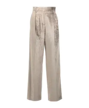 Brunello Cucinelli Chenille Wide Leg Trousers