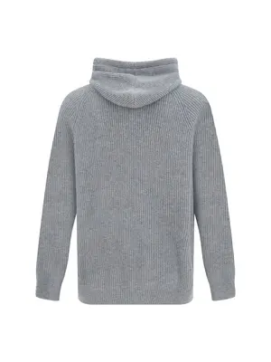 Brunello Cucinelli Logo Embroidered Zip-up Cardigan