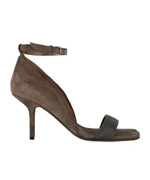 Brunello Cucinelli Square Open-toe High-heeled Sandals