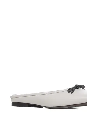 Brunello Cucinelli Bow Detailed Slip-on Ballet Flats
