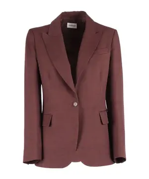 P.a.r.o.s.h Single-breasted Jacket With Lapel And Flap Pockets