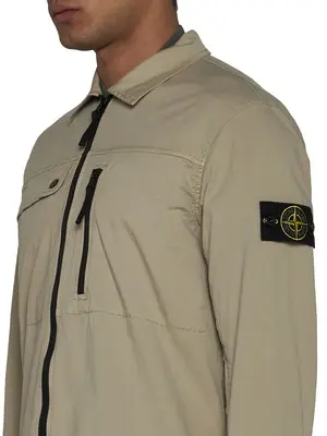 Stone Island Logo Patch Zip-up Jacket