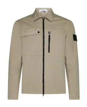 Stone Island Logo Patch Zip-up Jacket