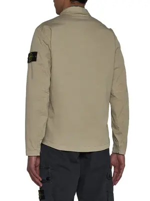 Stone Island Logo Patch Zip-up Jacket