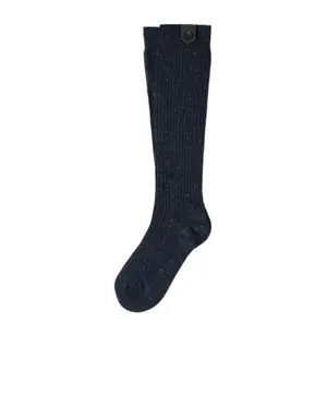 Brunello Cucinelli Ribbed Knee-high Socks With Button Detail - Blue