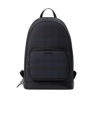 Burberry Rocco Check-print Backpack - Blue