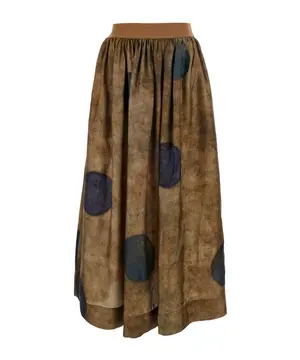UMA WANG High-waisted Midi Skirt With Pleated Front