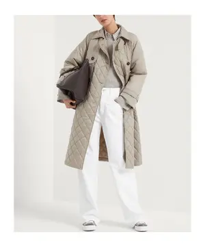 Brunello Cucinelli Quilted Trench Coat
