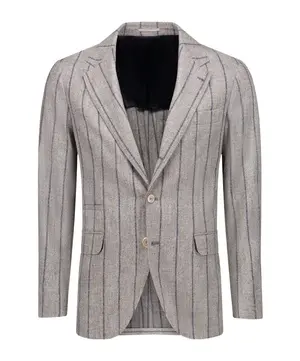 Brunello Cucinelli Striped Single-breasted Blazer