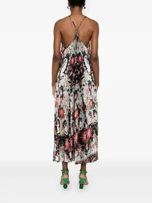 Farm Rio Printed V-neck Maxi Slip Dress