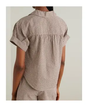Veronica Beard Short Sleeve Collared Shirt
