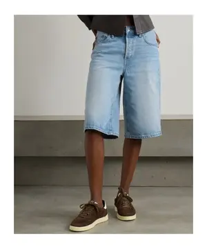 RE/DONE Skater Low-rise Denim Shorts