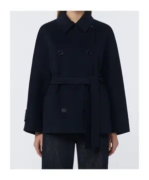 Max Mara Louise Double Breasted Short Belted Jacket