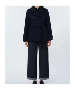 Max Mara Louise Double Breasted Short Belted Jacket