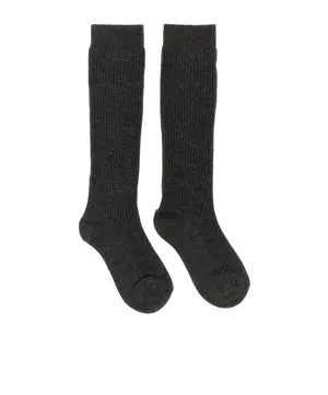 Brunello Cucinelli Sparkling Ribbed Socks - Black