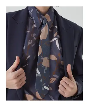 Brunello Cucinelli Ramage Abstract-print Silk Tie