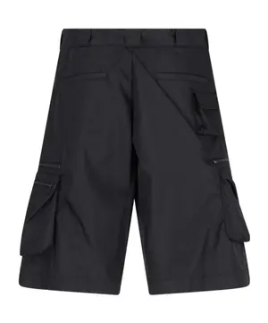 Prada Logo Plaque Zipped Cargo Shorts