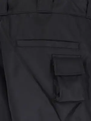 Prada Logo Plaque Zipped Cargo Shorts