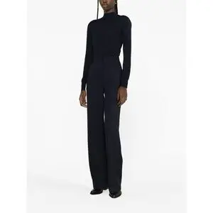 THE ROW High Waist Straight Leg Pants
