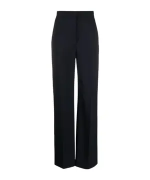 THE ROW High Waist Straight Leg Pants - Black